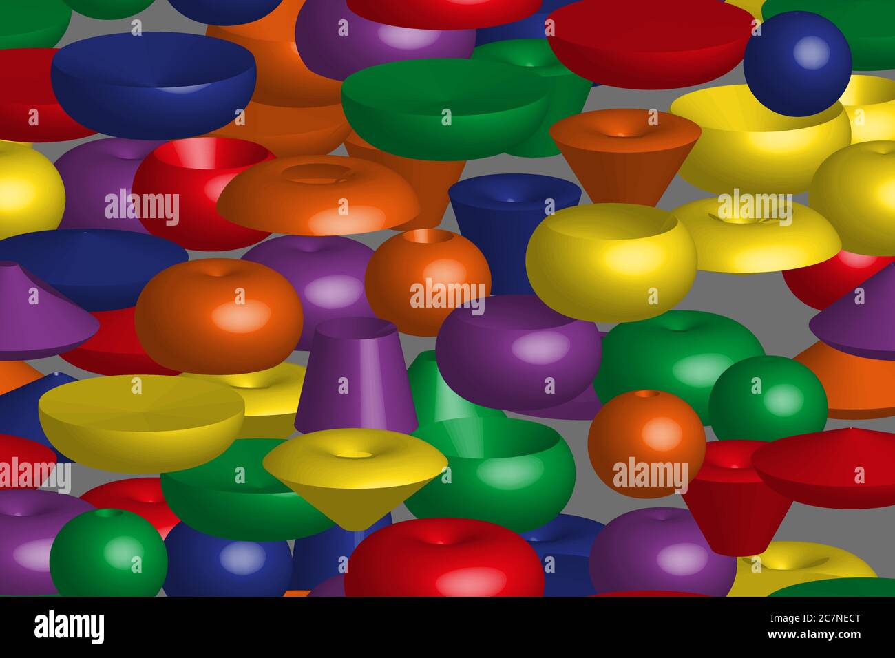 Abstract Color Volume Shapes 3D Seamless Illustration Stock Vector ...