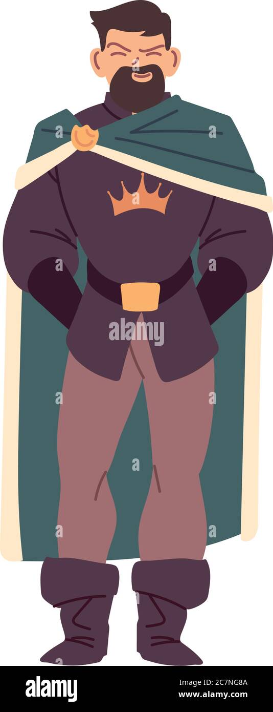 Medieval prince man design of Kingdom and fairytale theme Vector ...