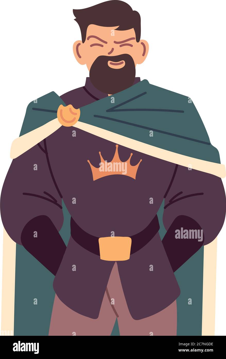Medieval prince man design of Kingdom and fairytale theme Vector ...