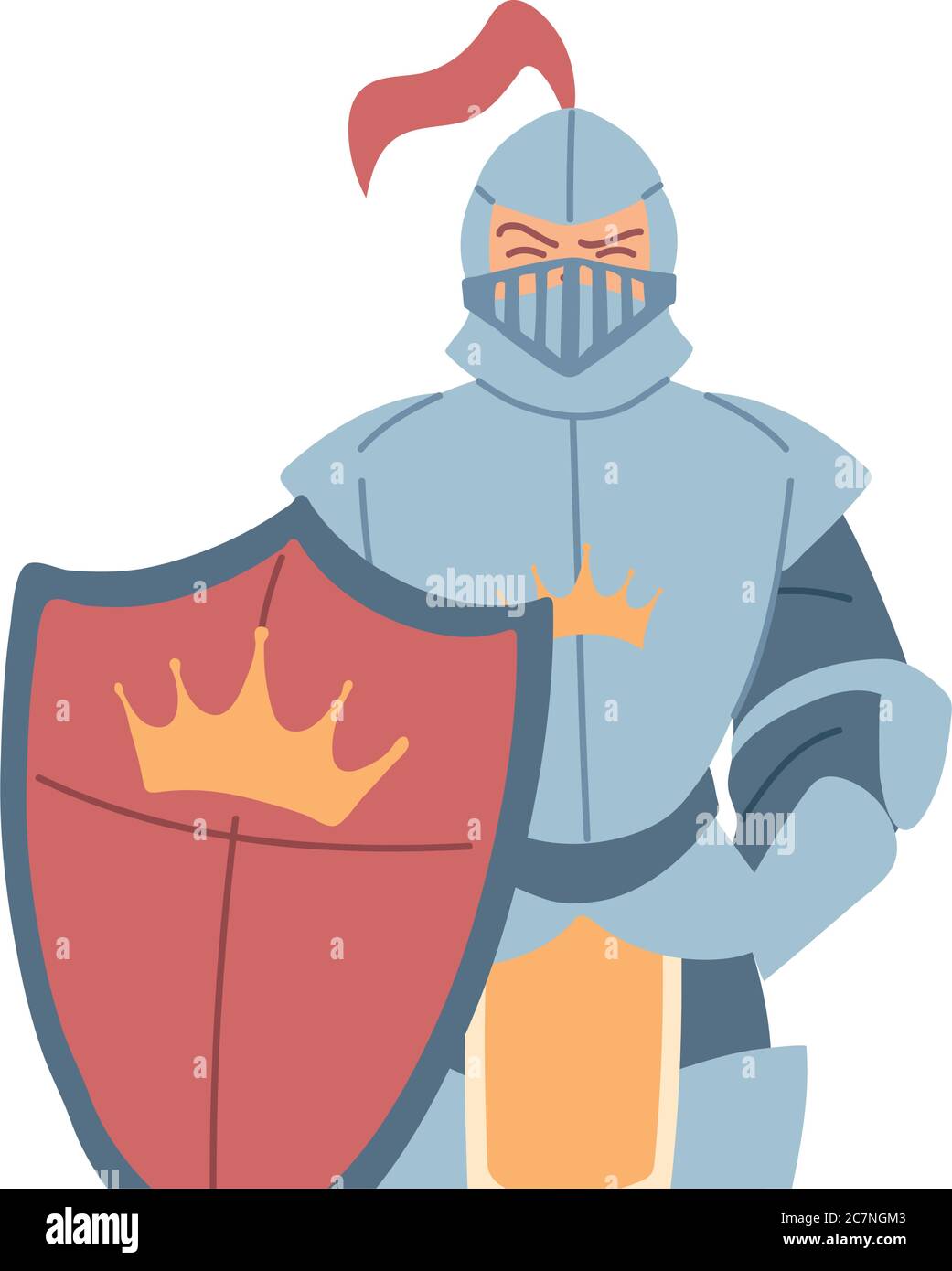 Medieval knight man with shield design of Kingdom and fairytale theme ...