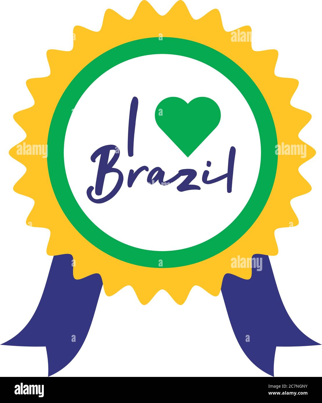 i love brazil seal stamp with heart flat style icon vector illustration ...