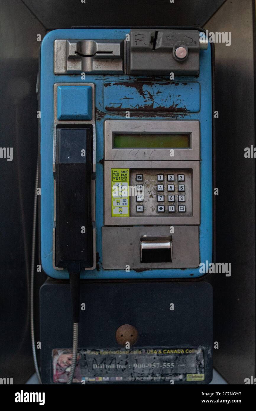 Old telephone box spain hi-res stock photography and images - Alamy