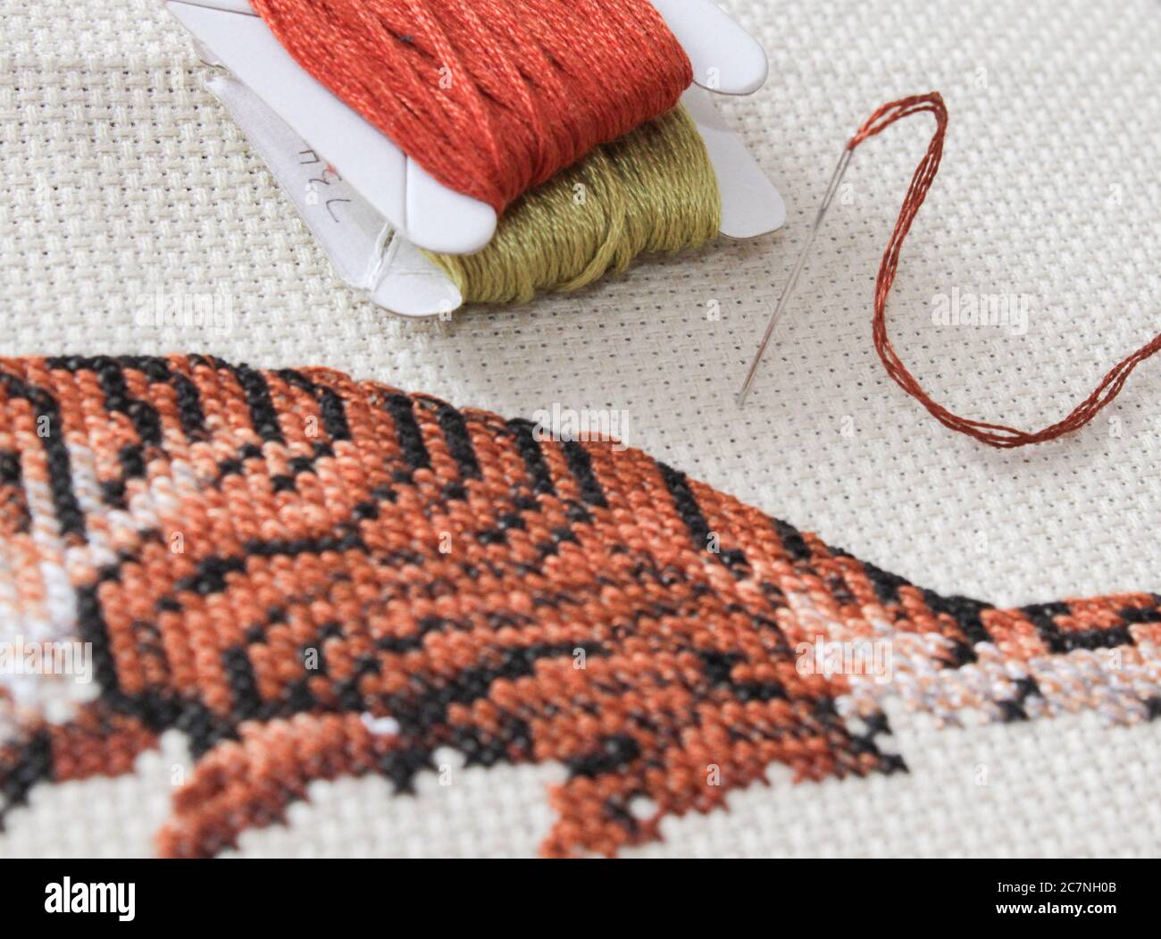 Cross stitch threads hi-res stock photography and images - Alamy