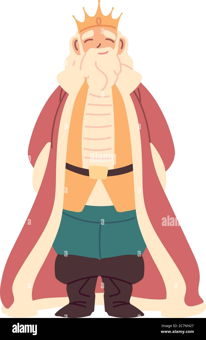 Medieval king man design of Kingdom and fairytale theme Vector ...