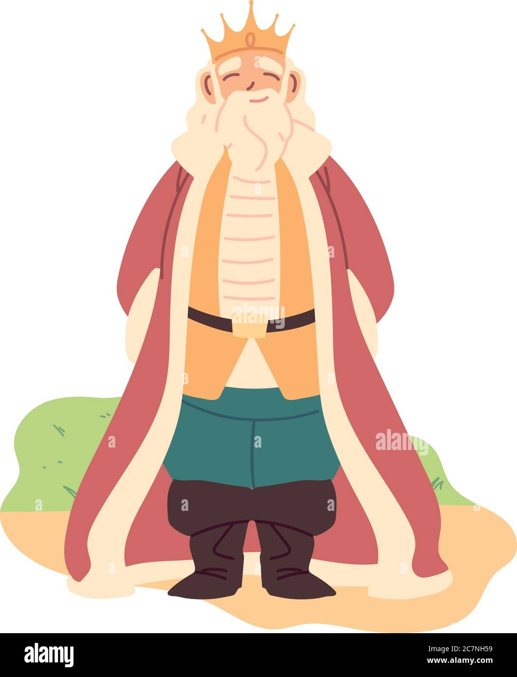 Medieval king man design of Kingdom and fairytale theme Vector ...