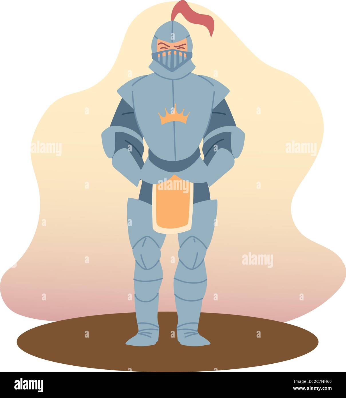 Medieval knight man design of Kingdom and fairytale theme Vector ...