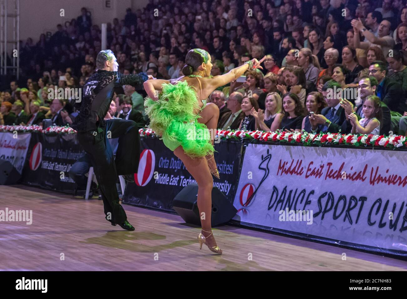 ANKARA, TURKEY - NOVEMBER 04, 2017: People compete in dancesport for ...