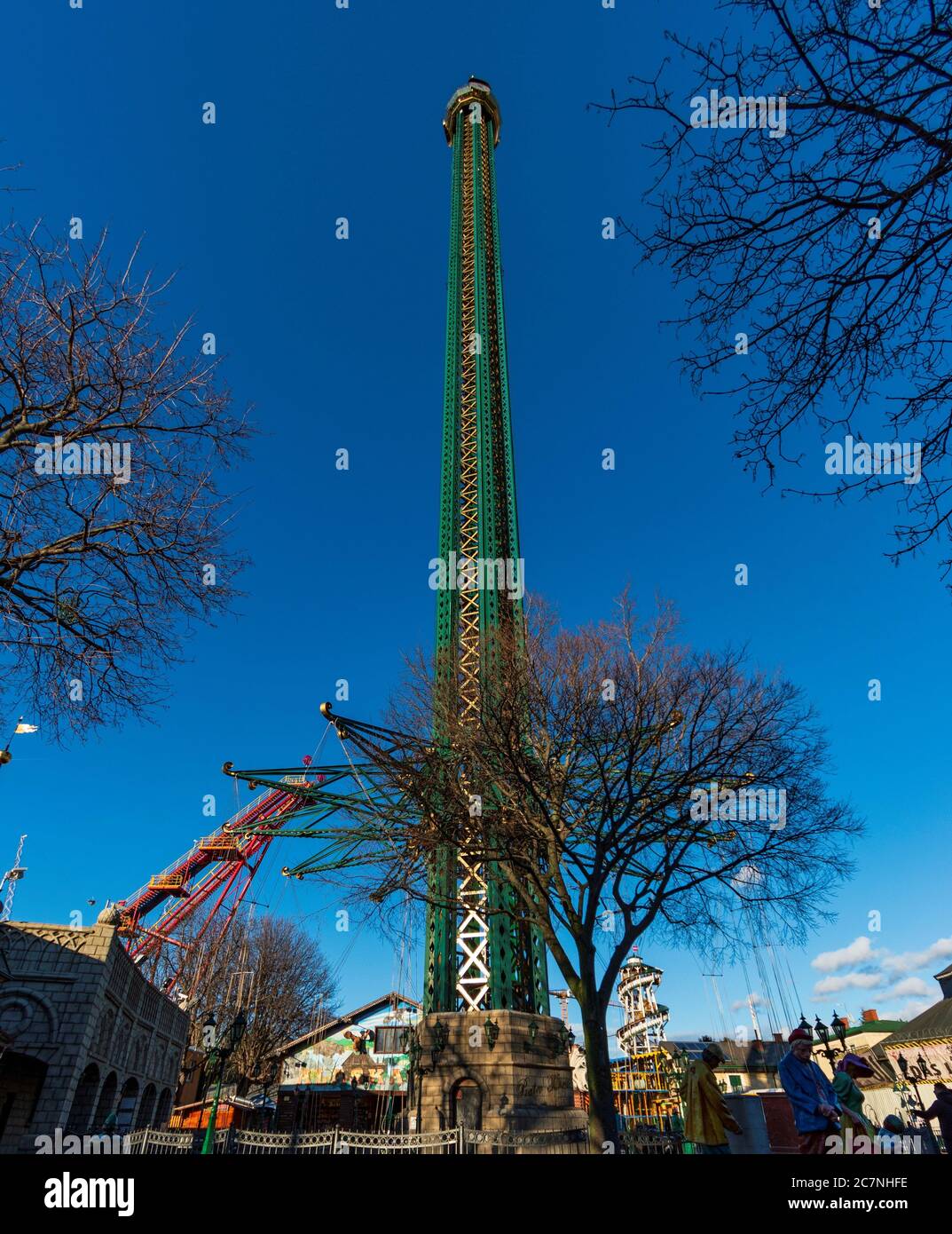 Tower in the Prater theme park in Vienna Stock Photo - Alamy
