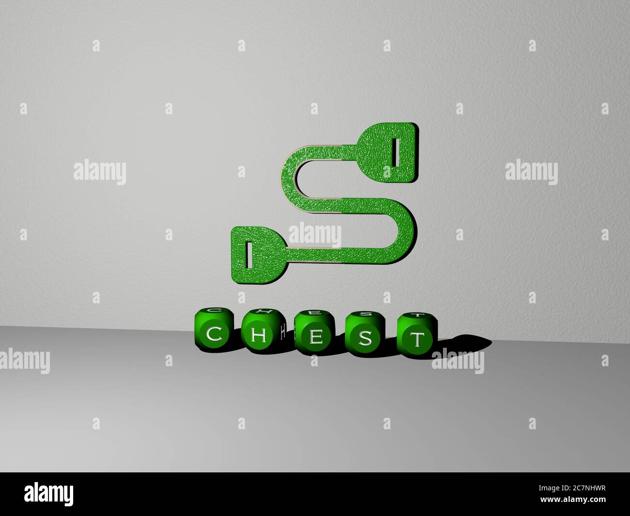 3D graphical image of chest vertically along with text built by ...