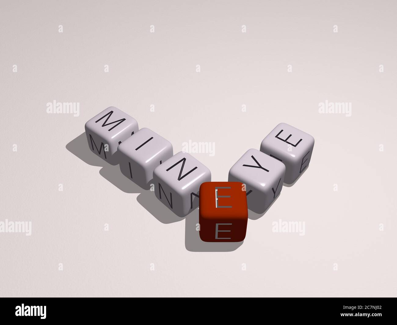 mine eye combined by dice letters and color crossing for the related ...