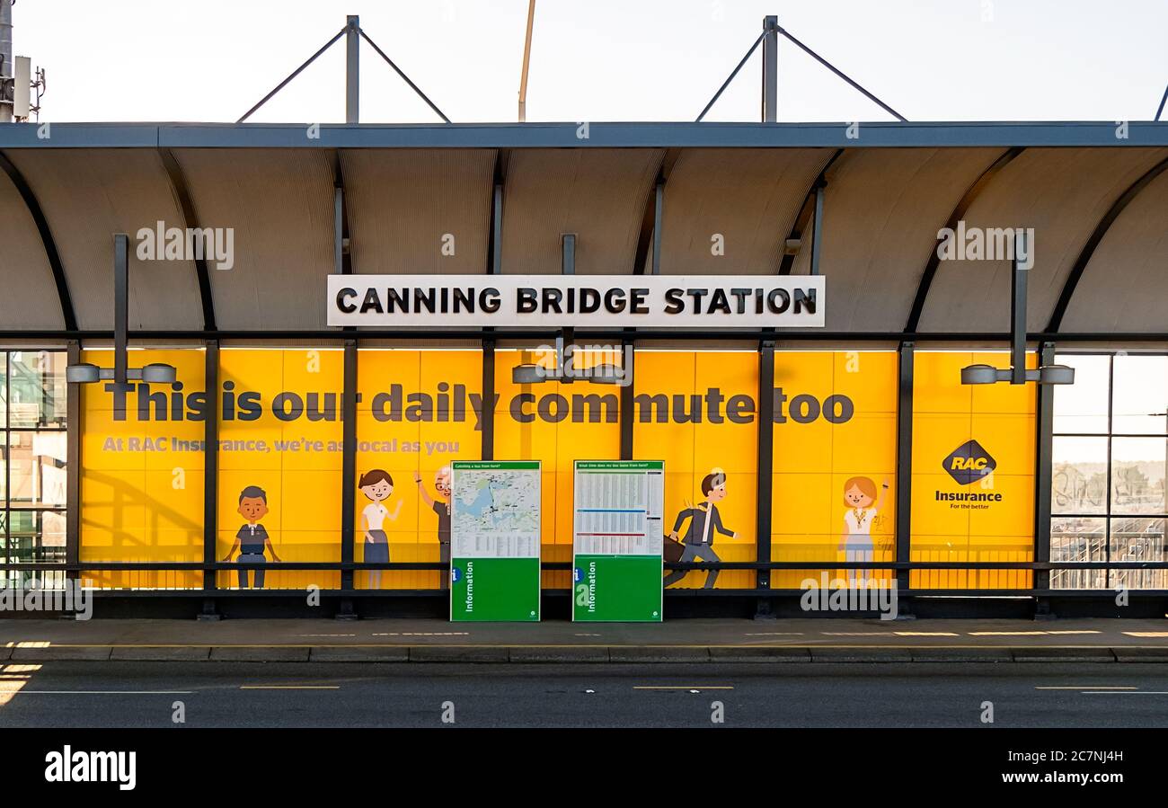 Canning Bridge Station in Perth, interchange for bus and train ...
