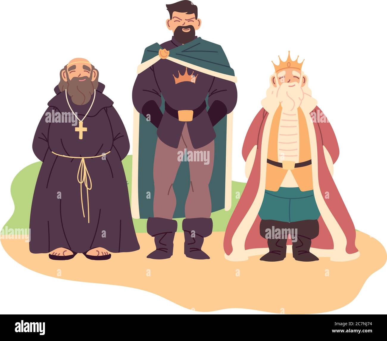 Medieval priest prince and king man design of Kingdom and fairytale ...