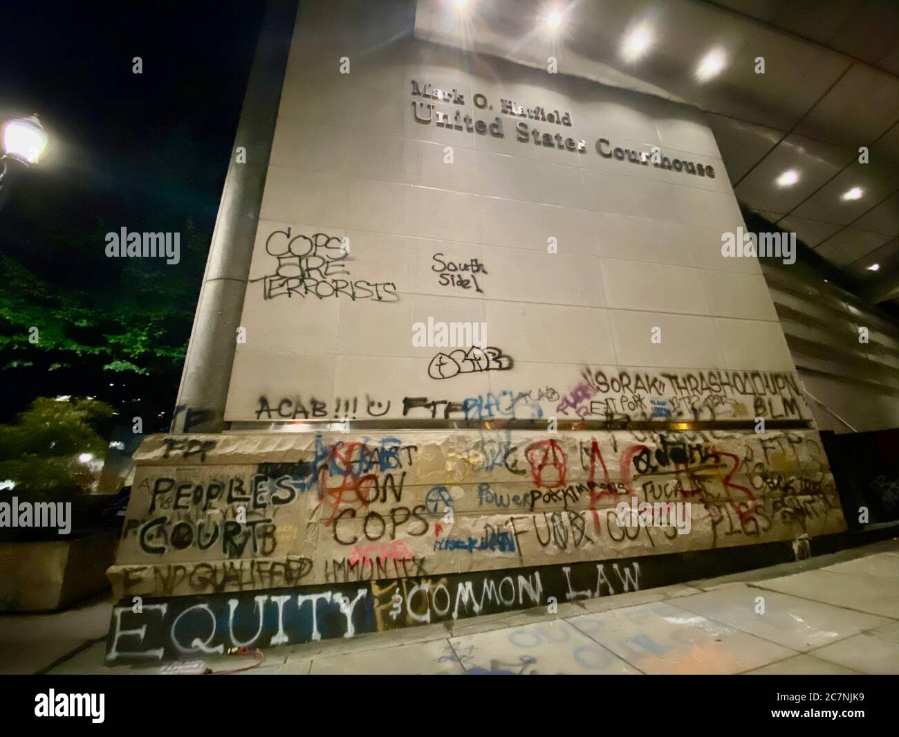 Portland, Oregon, USA. 8th July, 2020. People's Court"" , "Equity"" and ...