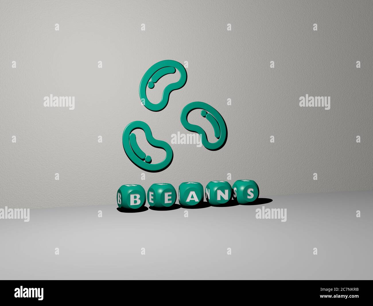3D graphical image of BEANS vertically along with text built by ...