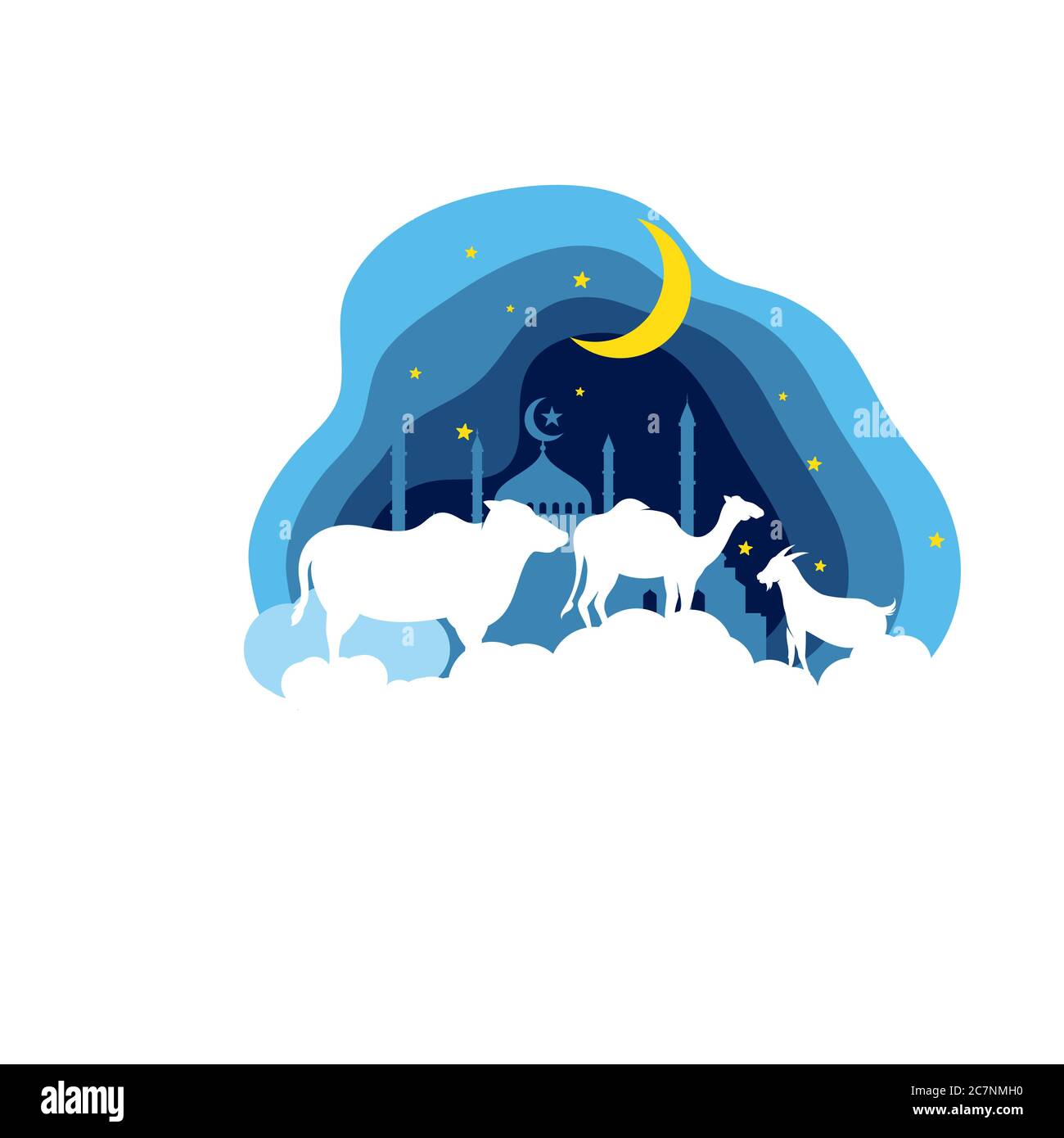 Eid Al Adha Mubarak icon vector illustration design template Stock ...