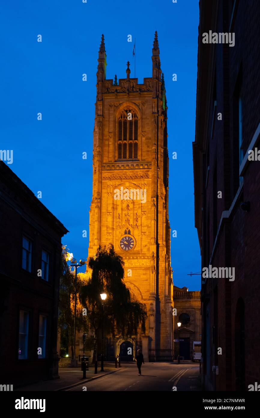 Derby cathedral night hi-res stock photography and images - Alamy