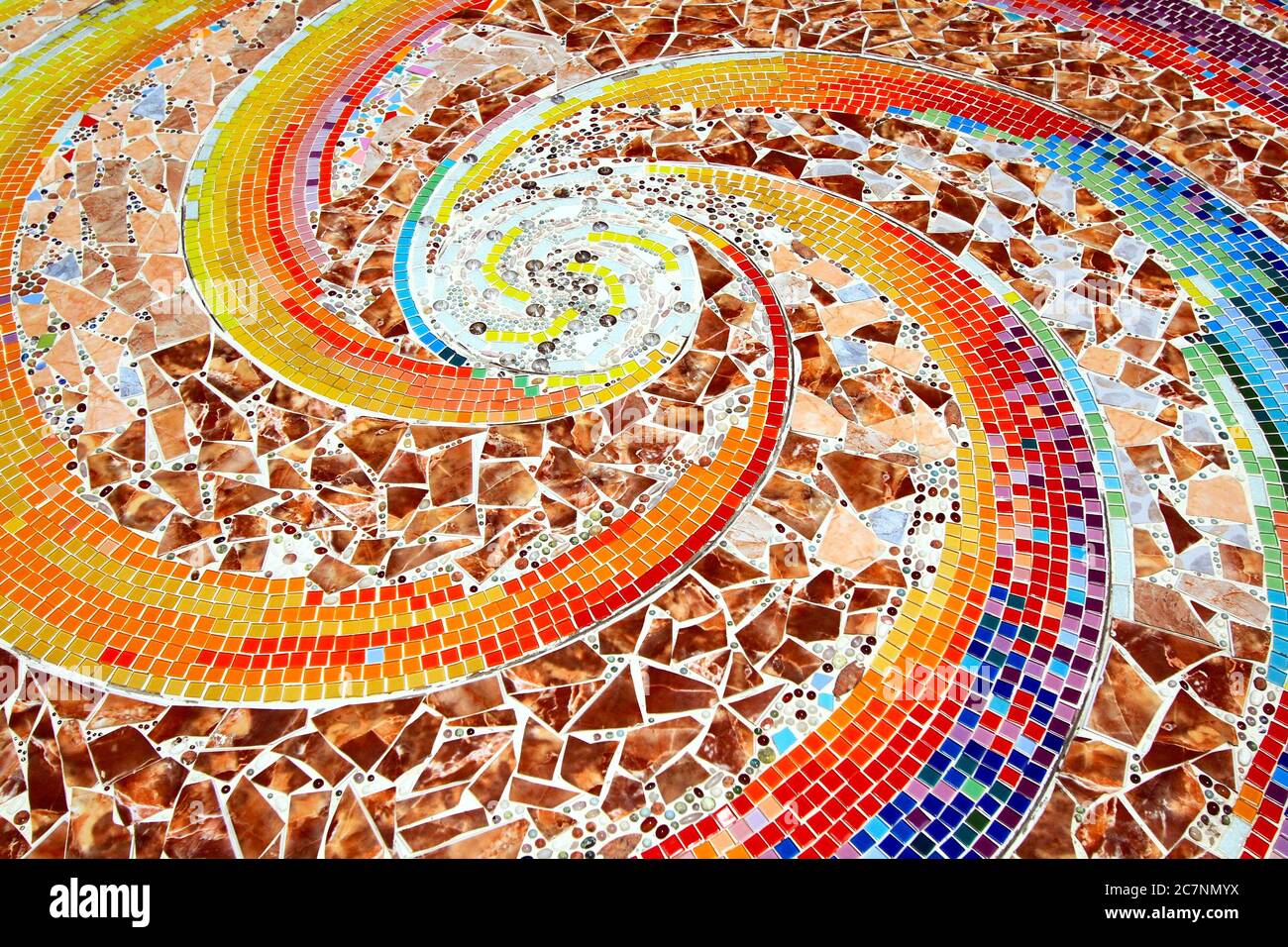 High angle shot of a colorful mosaic floor - background concept Stock ...