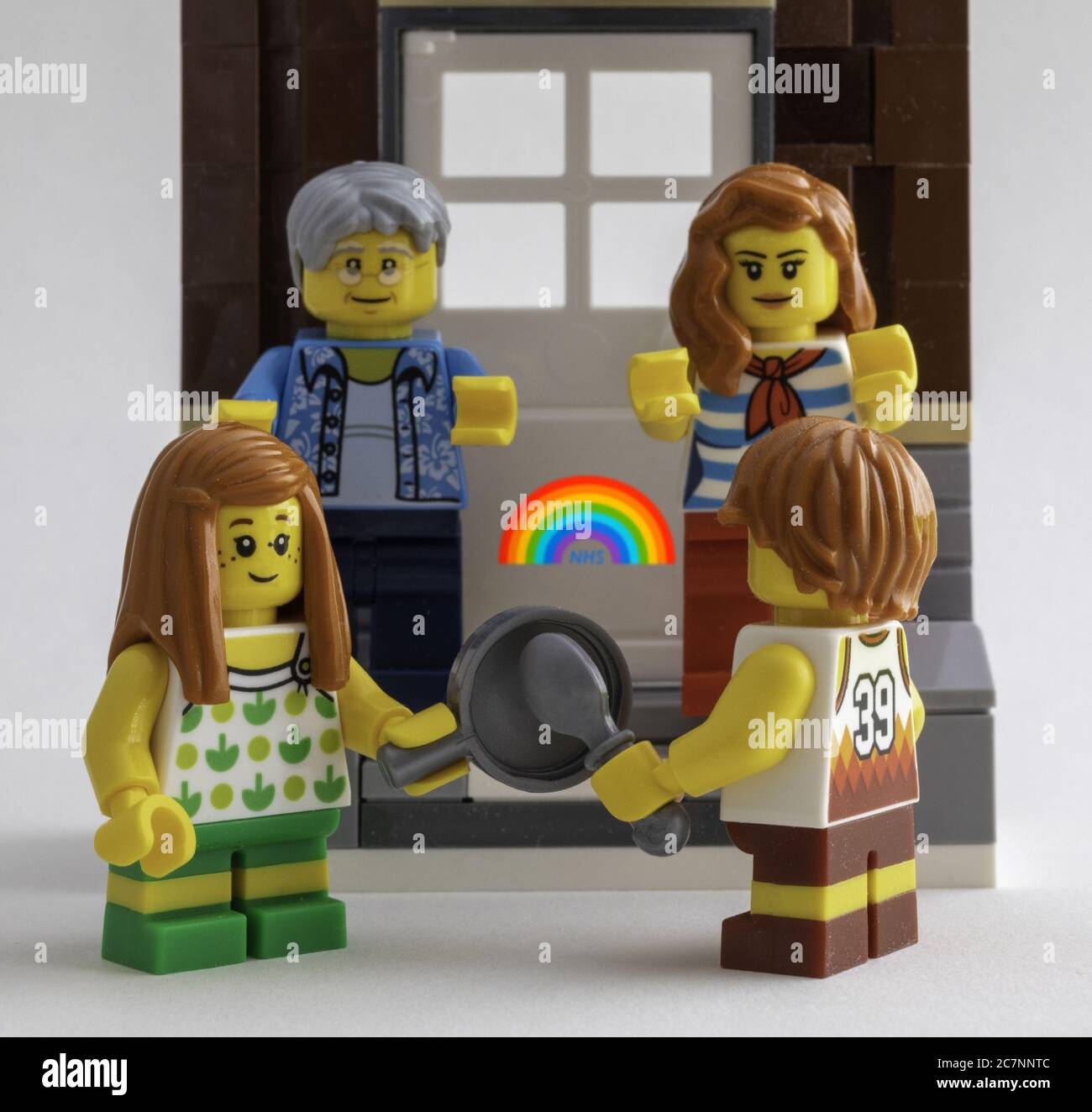 LONDON, UNITED KINGDOM - May 28, 2020: Clap for NHS and Cares in Lego ...