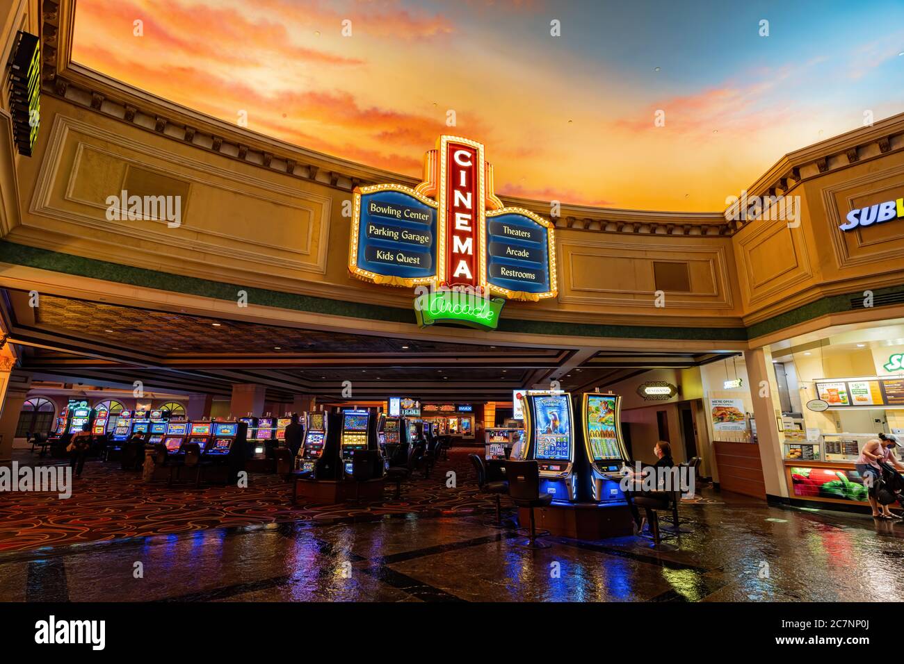 Las Vegas, JUL 14, 2020 - Interior view of the famous Sunset Station ...