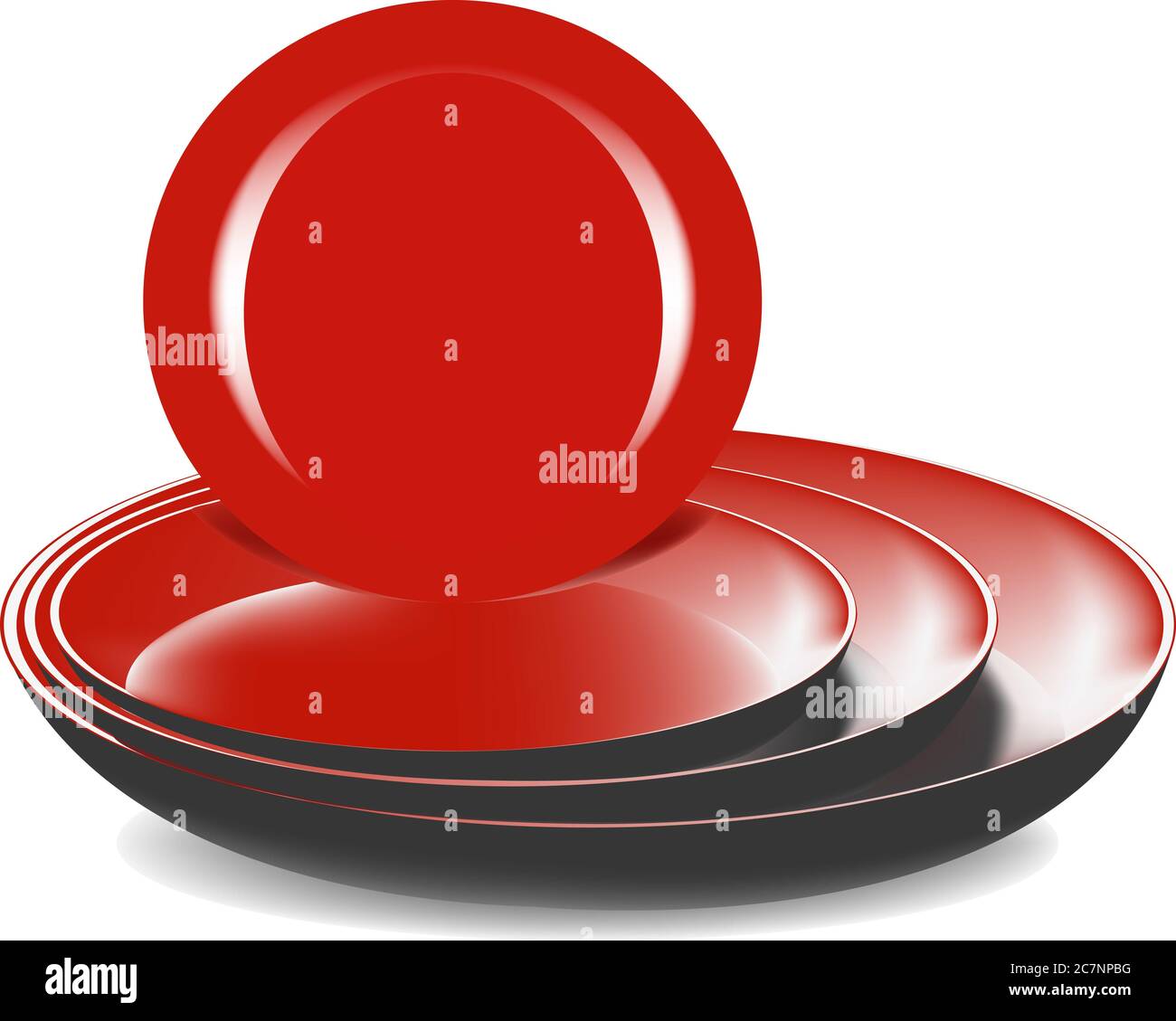 White plates different sizes hi-res stock photography and images - Alamy