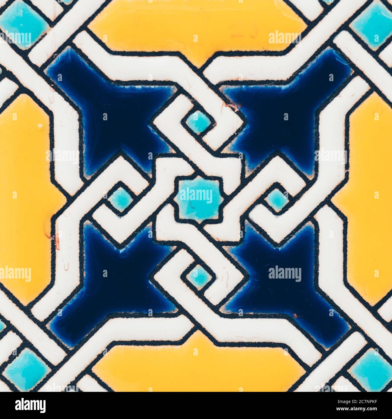 Closeup shot of a colorful ceramic patterned tile - perfect for ...
