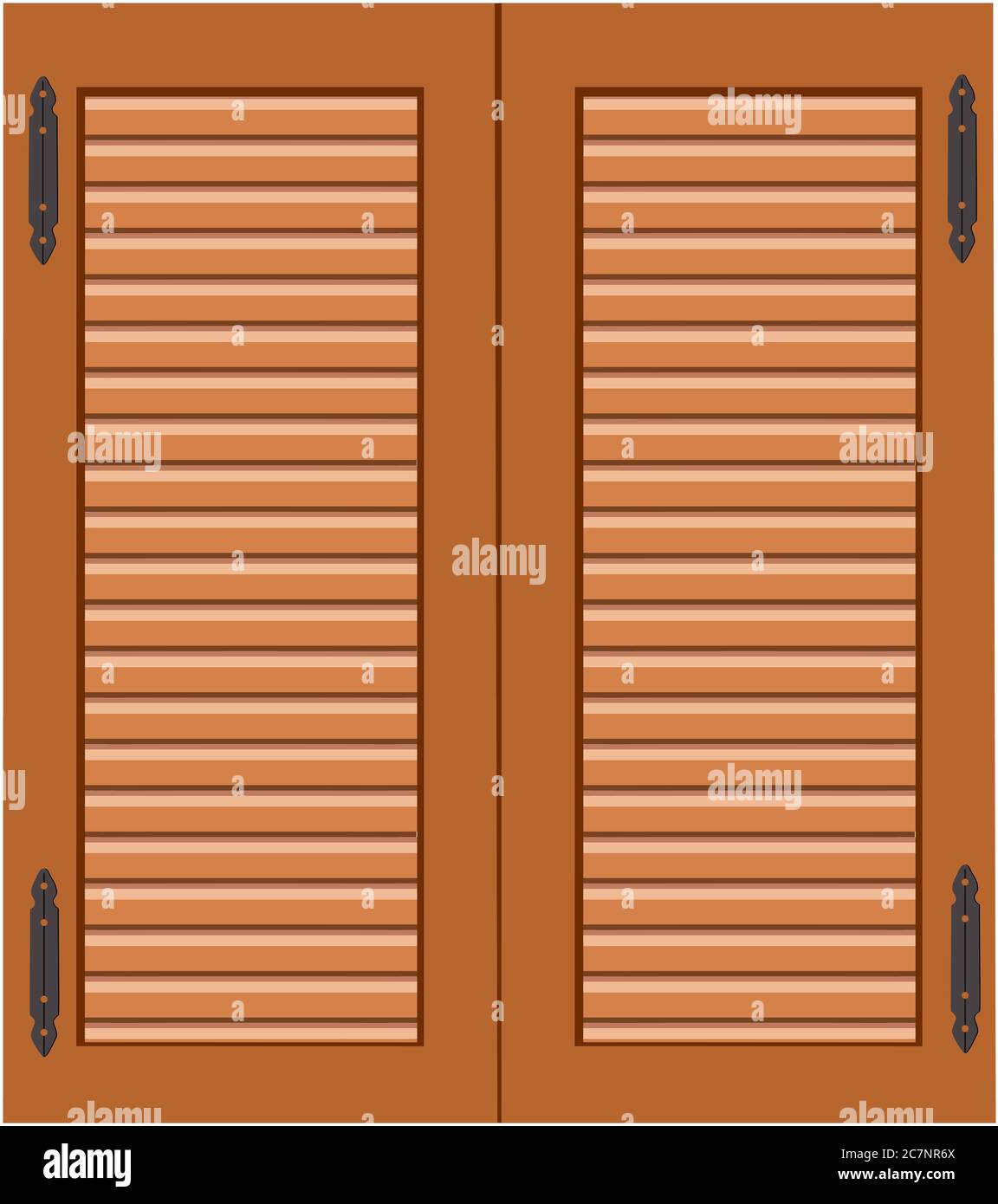 Illustration of wooden window shutters Stock Photo - Alamy