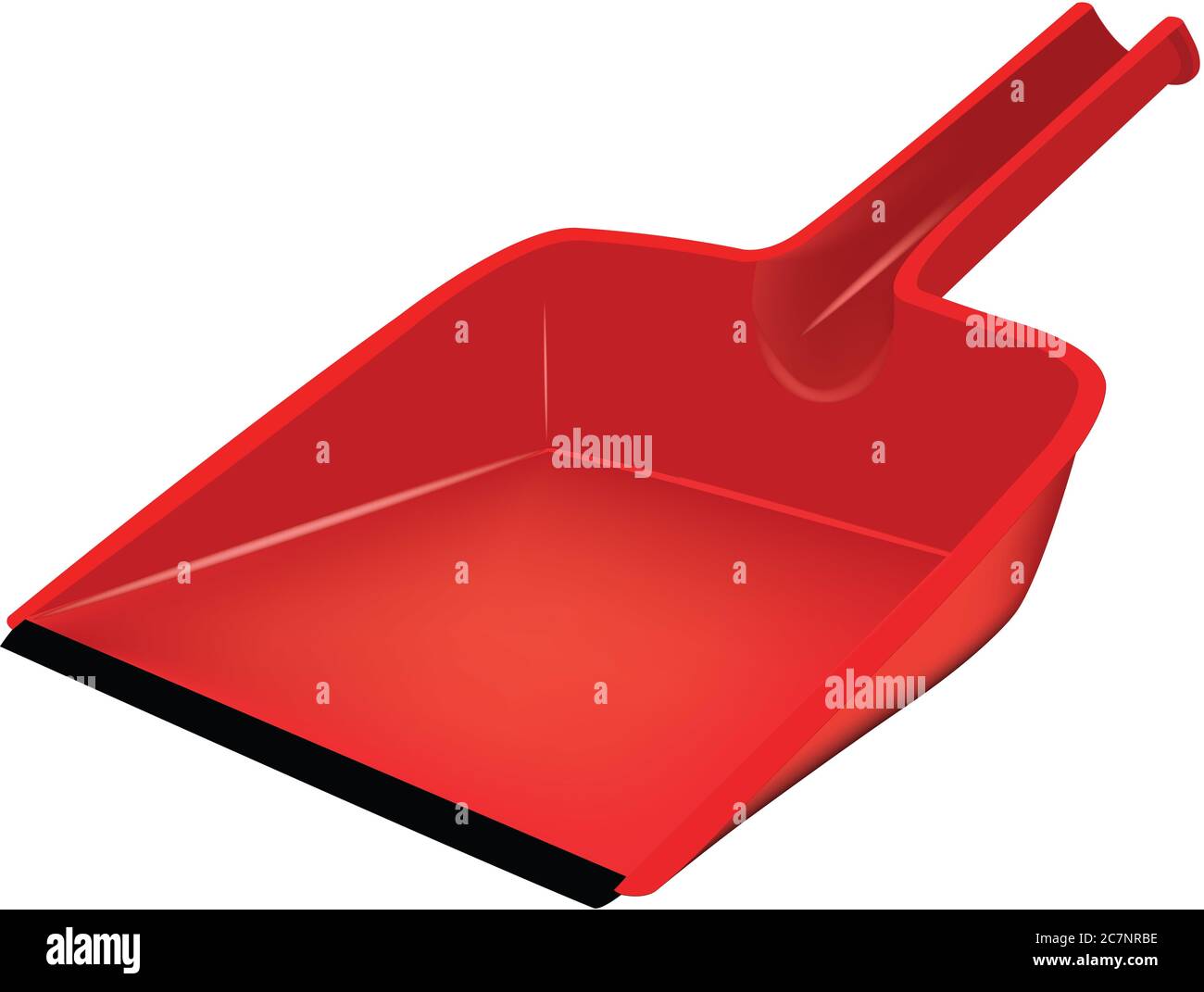 Illustration of a red plastic shovel isolated on a white background ...