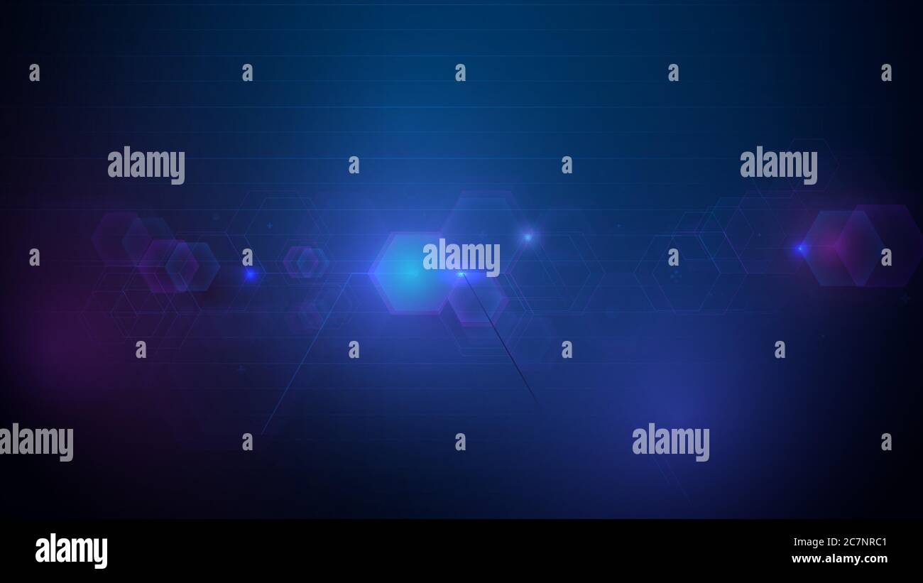 Futuristic Digital Hi Tech Concept. Abstract Geometric Science and Technology Background. Vector ...