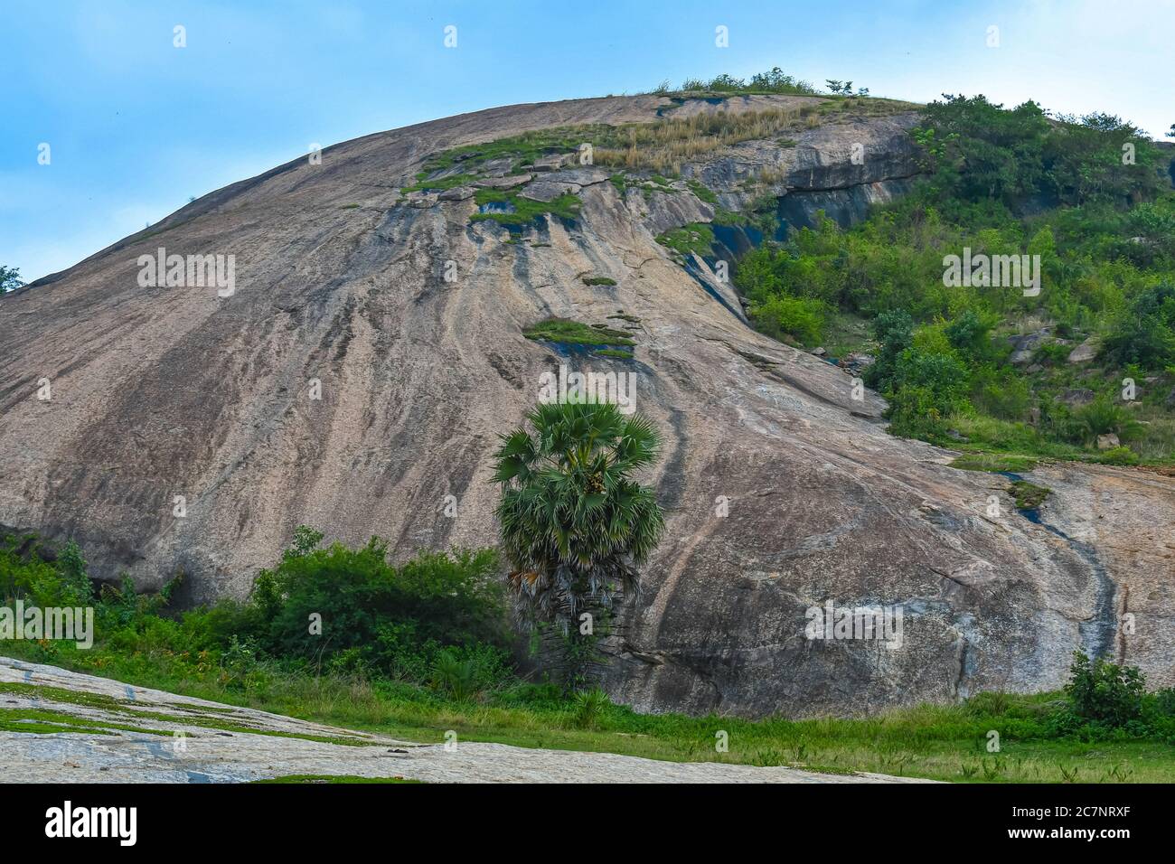 Beautiful Hills View With Blue Sky & Green Nature 02 Stock Photo - Alamy