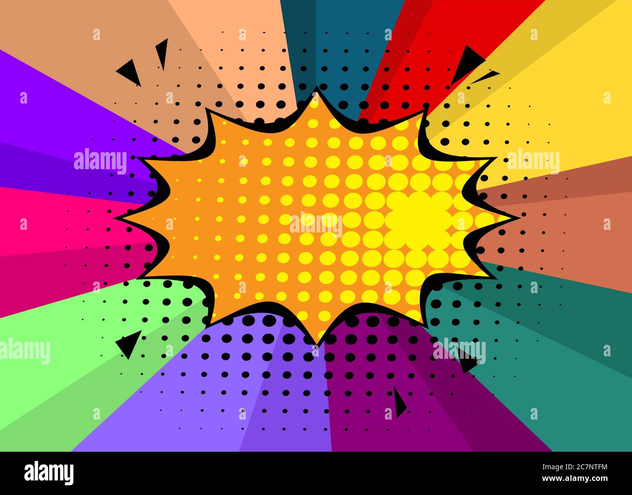 Cartoon design colored background. Comic book backdrop illustration ...