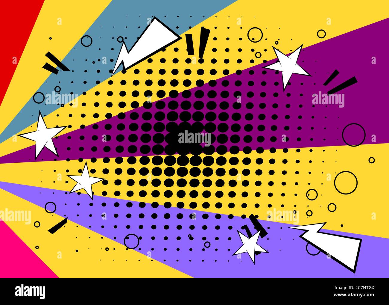 Cartoon design colored background. Comic book backdrop illustration ...
