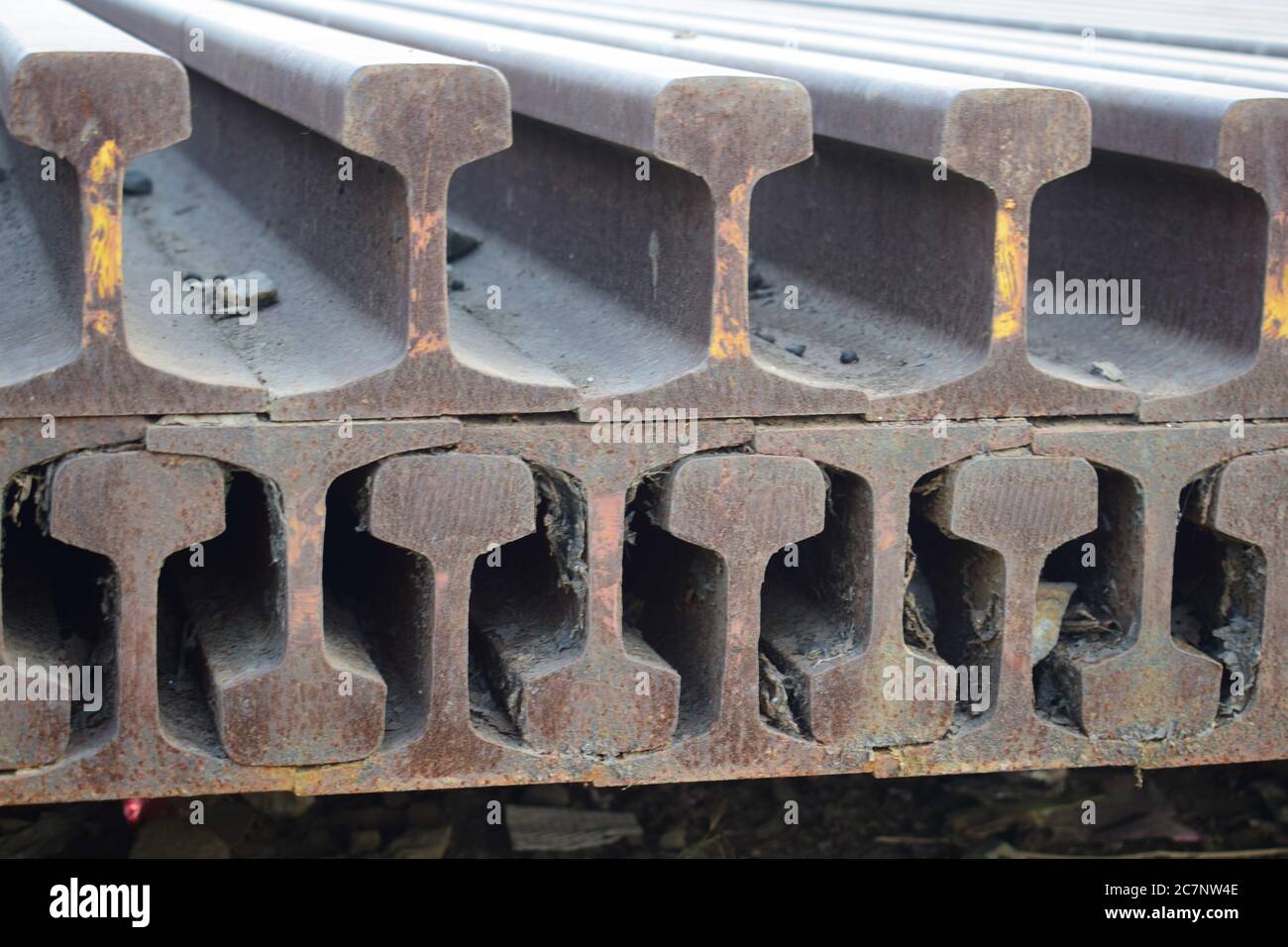 Industrial iron block materials stacked on each other Stock Photo - Alamy