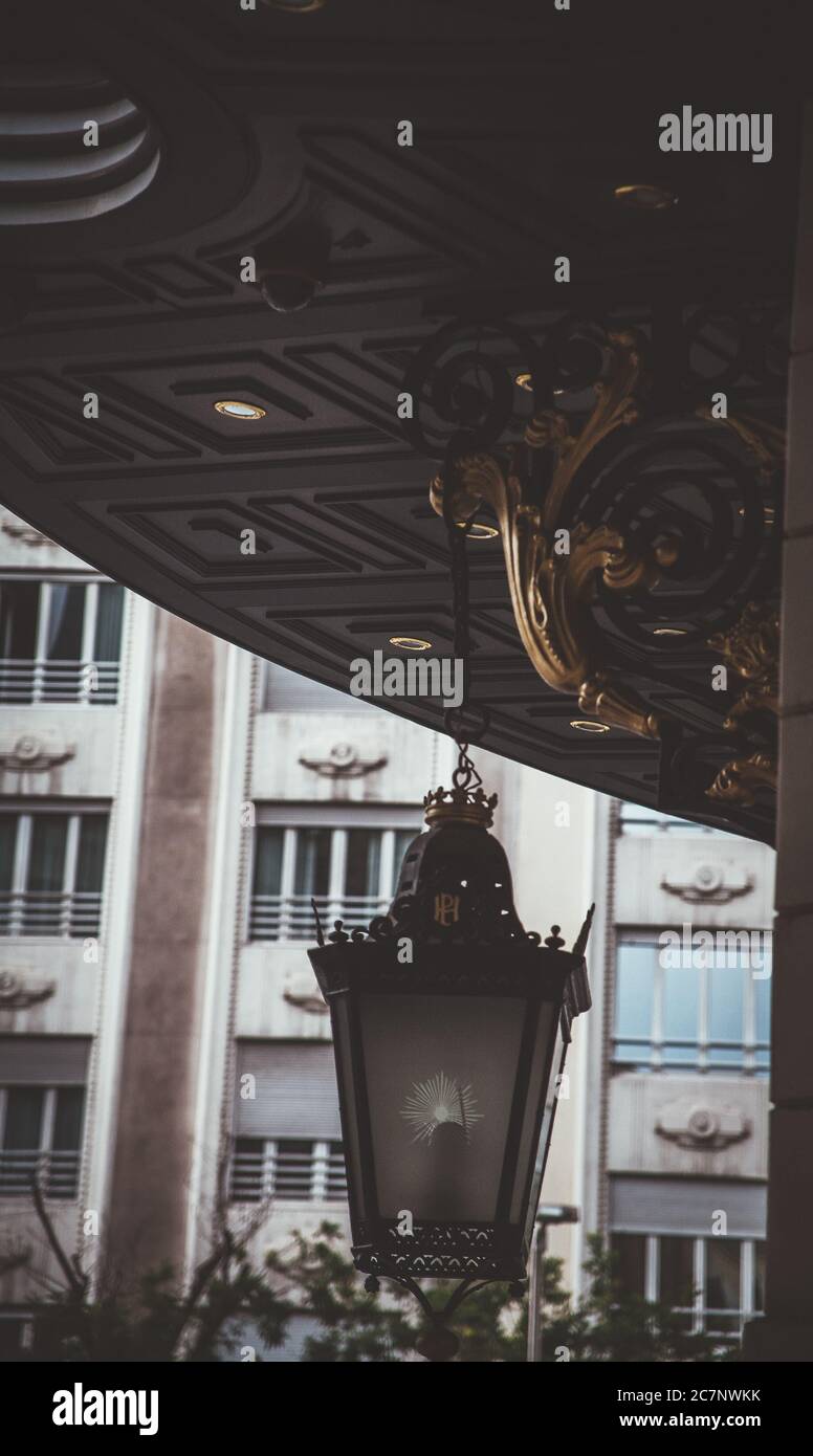 Vertical closeup shot of a decorative street lamp Stock Photo - Alamy