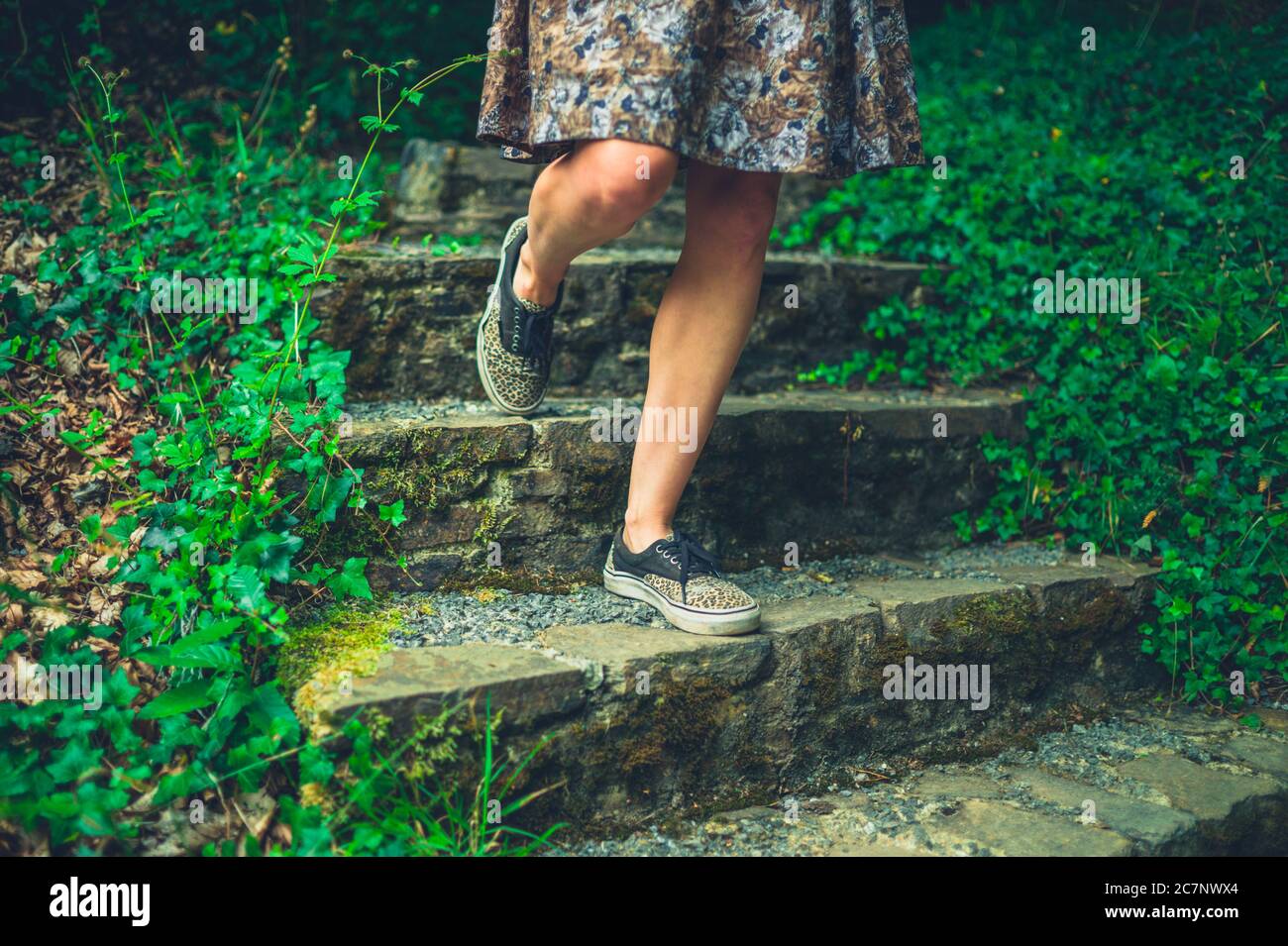 Legs walking down steps in hi-res stock photography and images - Alamy