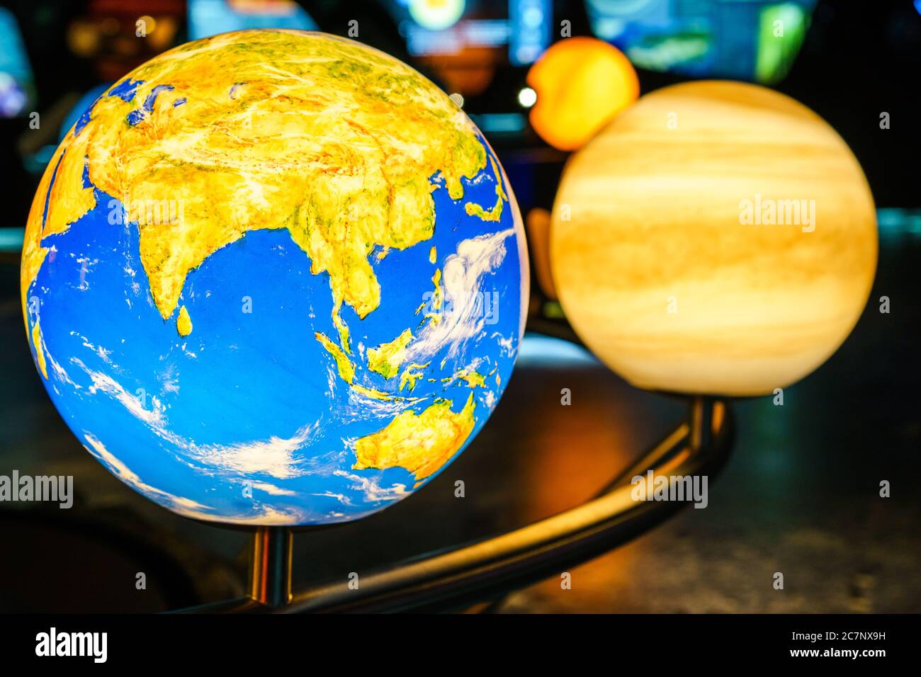 Illuminated model earth hi-res stock photography and images - Alamy