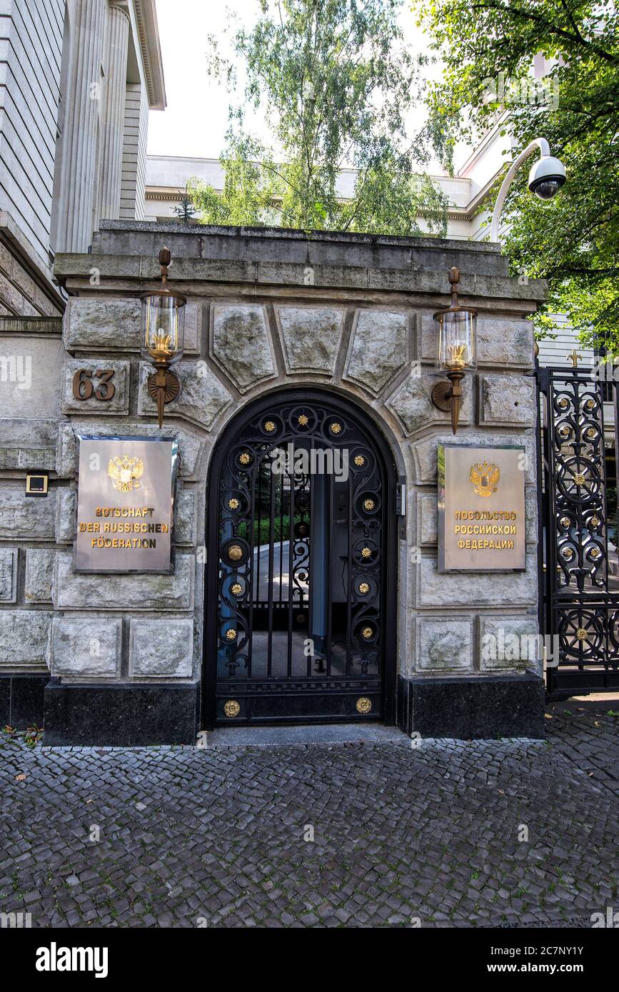 Russian Embassy on unter den Linden, Berlin, Germany September 2017 ...