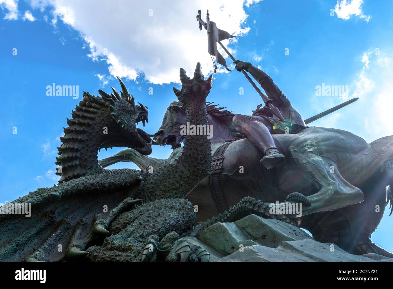 St. Georges fight against the dragon in Berlin Germany September Stock ...