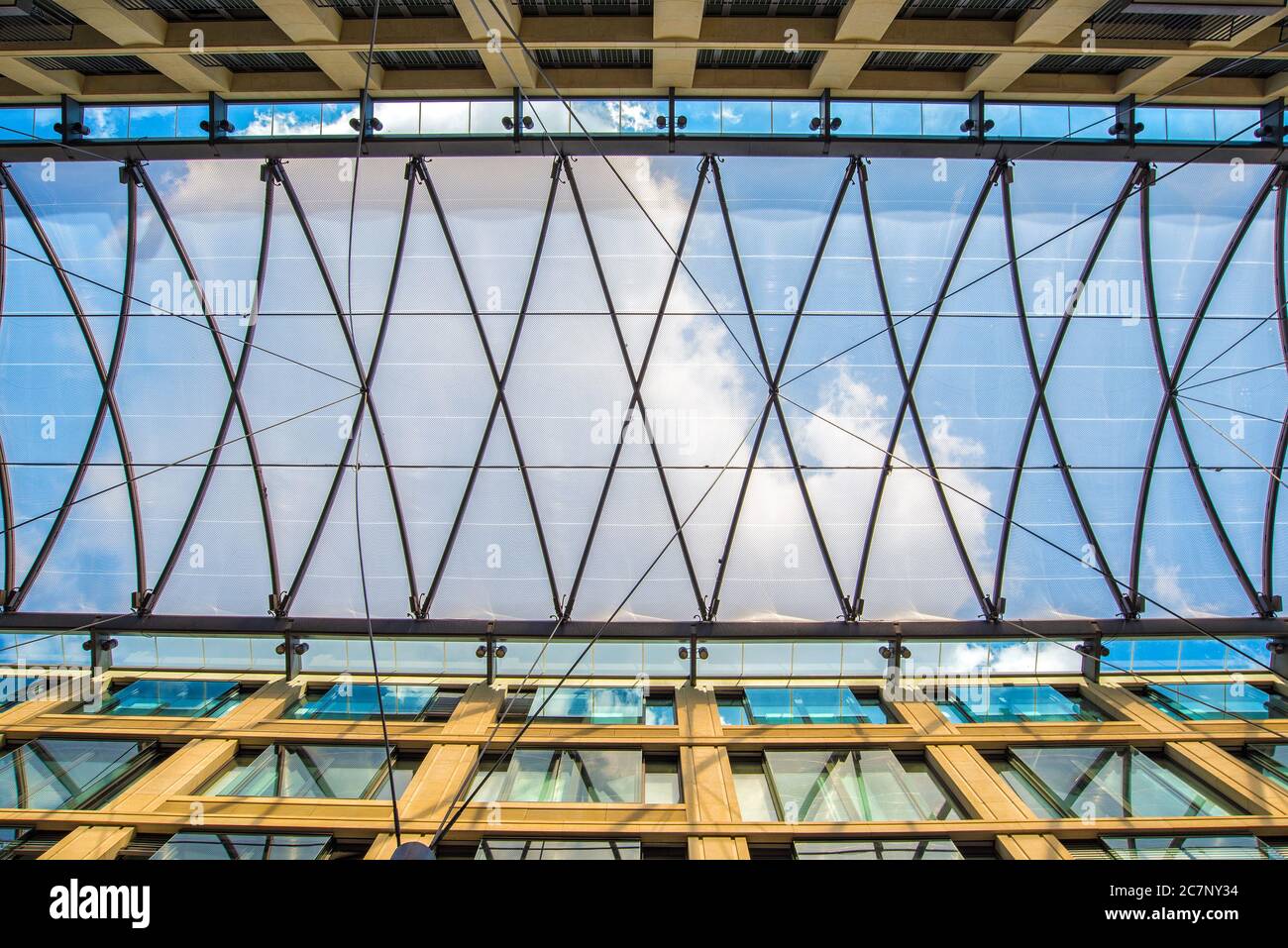 architectural background the internal structure of the glass arch of ...