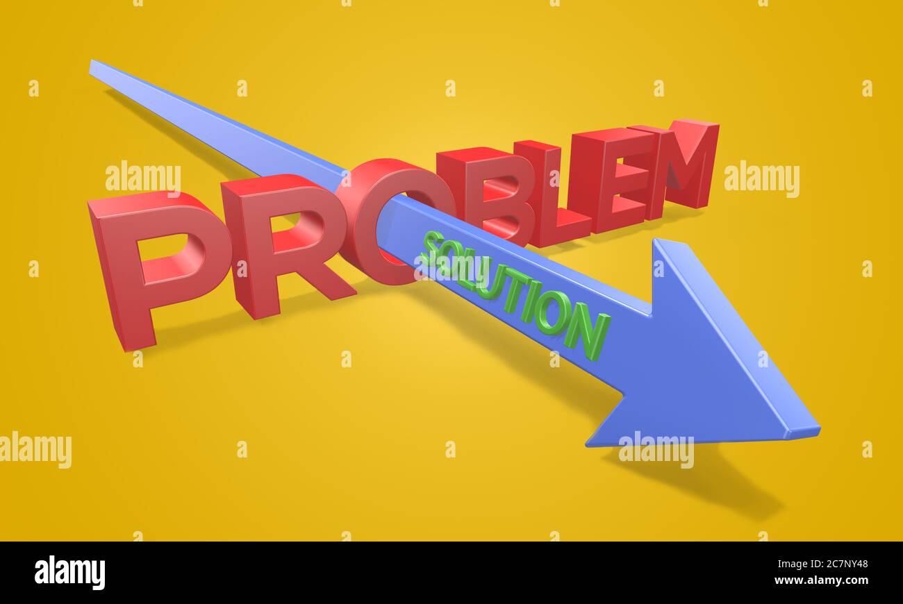 Solution word illustration 3d hi-res stock photography and images - Alamy