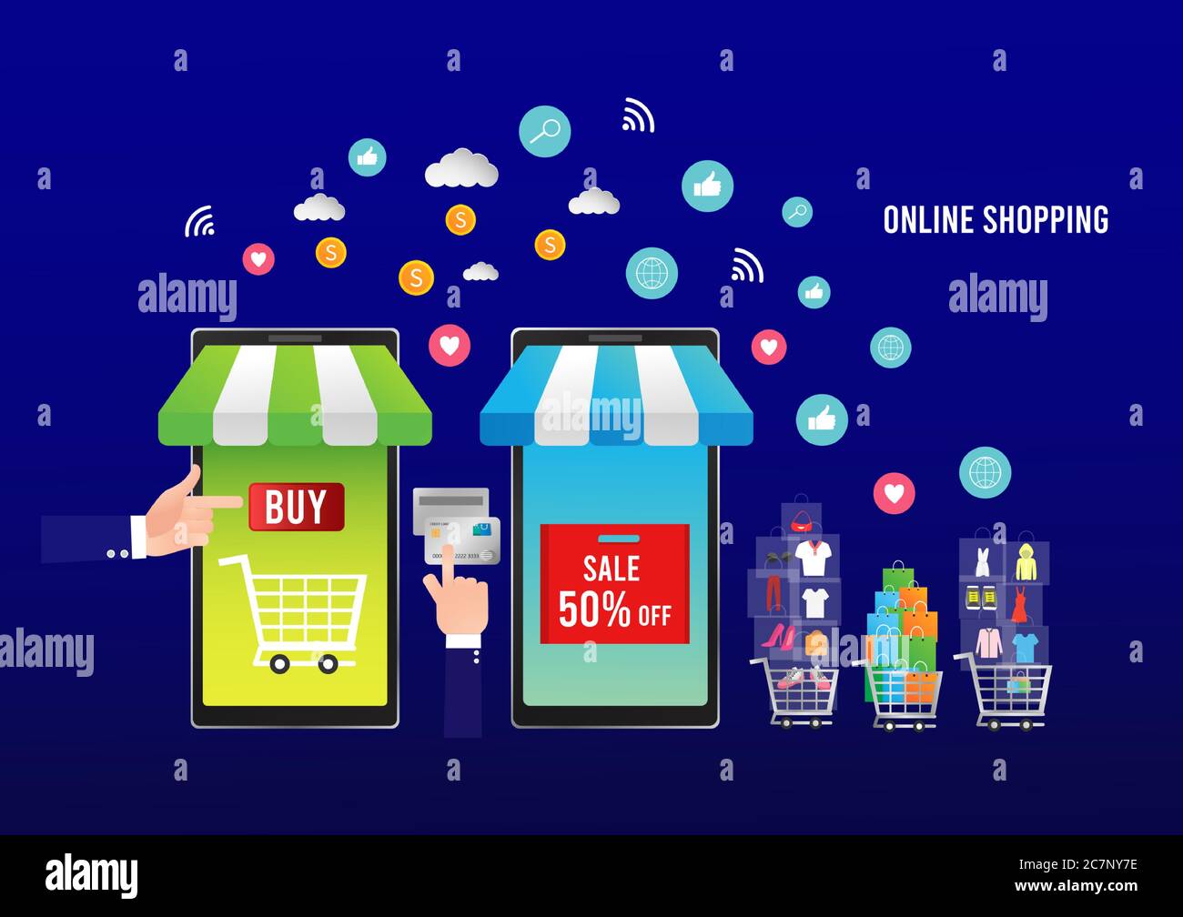 Consumer technology purchase Stock Vector Images - Alamy