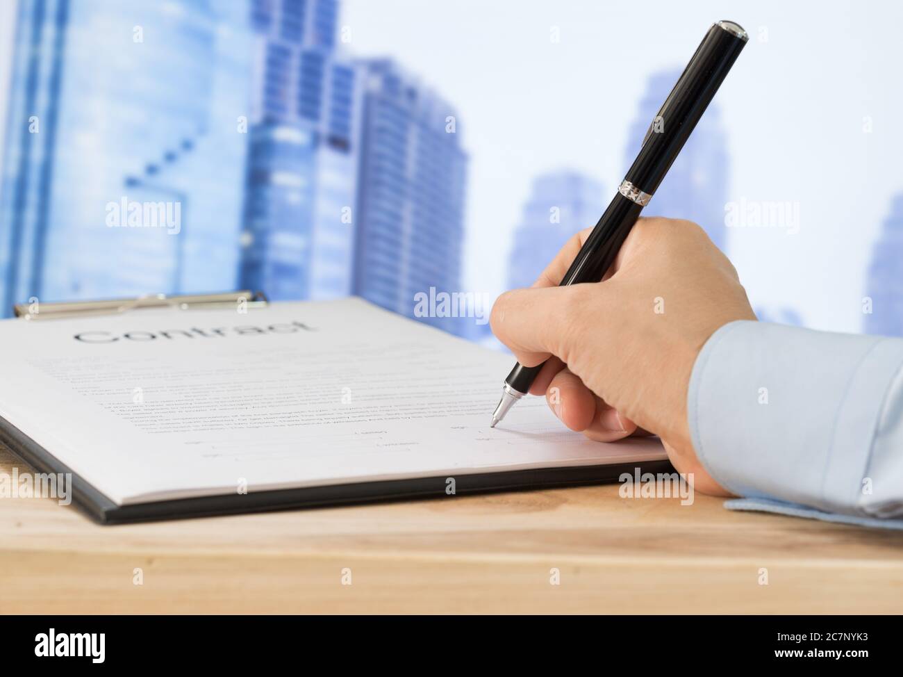 Businessman signing contract. Concept of Contract, Joint Venture ...