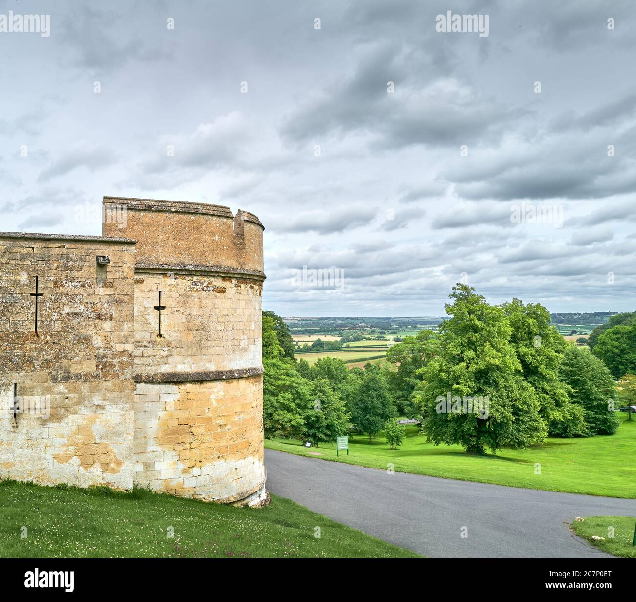 Rockingham castle, built by William I, the conqueror, in eleventh ...