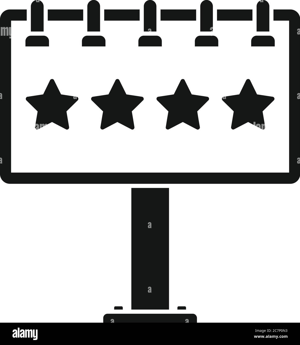 Add billboard icon. Simple illustration of add billboard vector icon ...