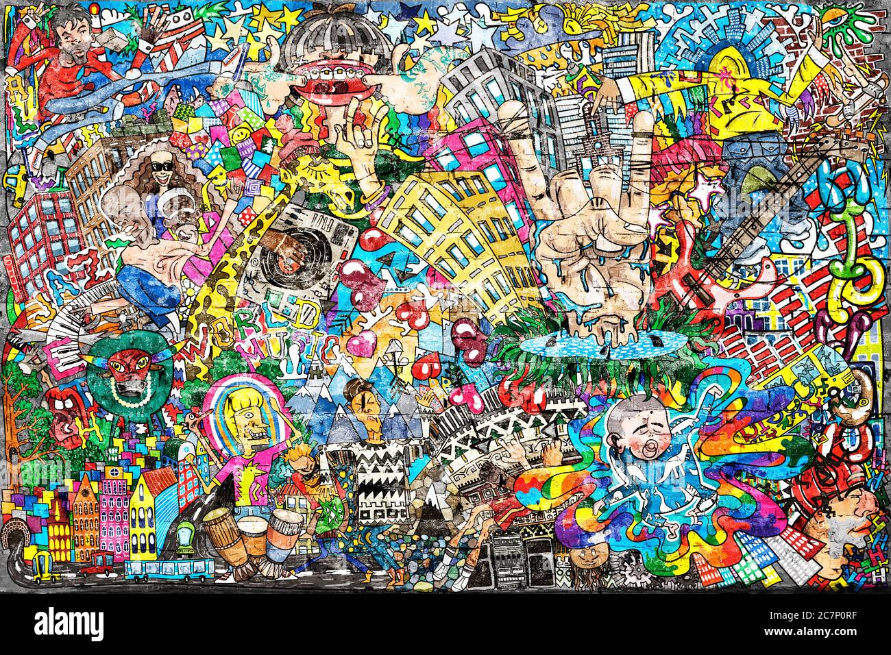 Dj graffiti art hi-res stock photography and images - Alamy