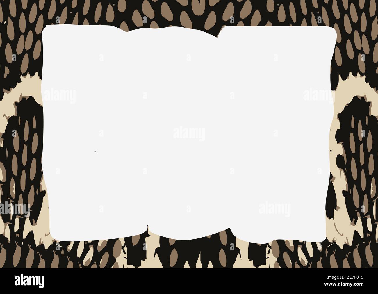 Brindle frame surrounding a white background with space for text Stock ...
