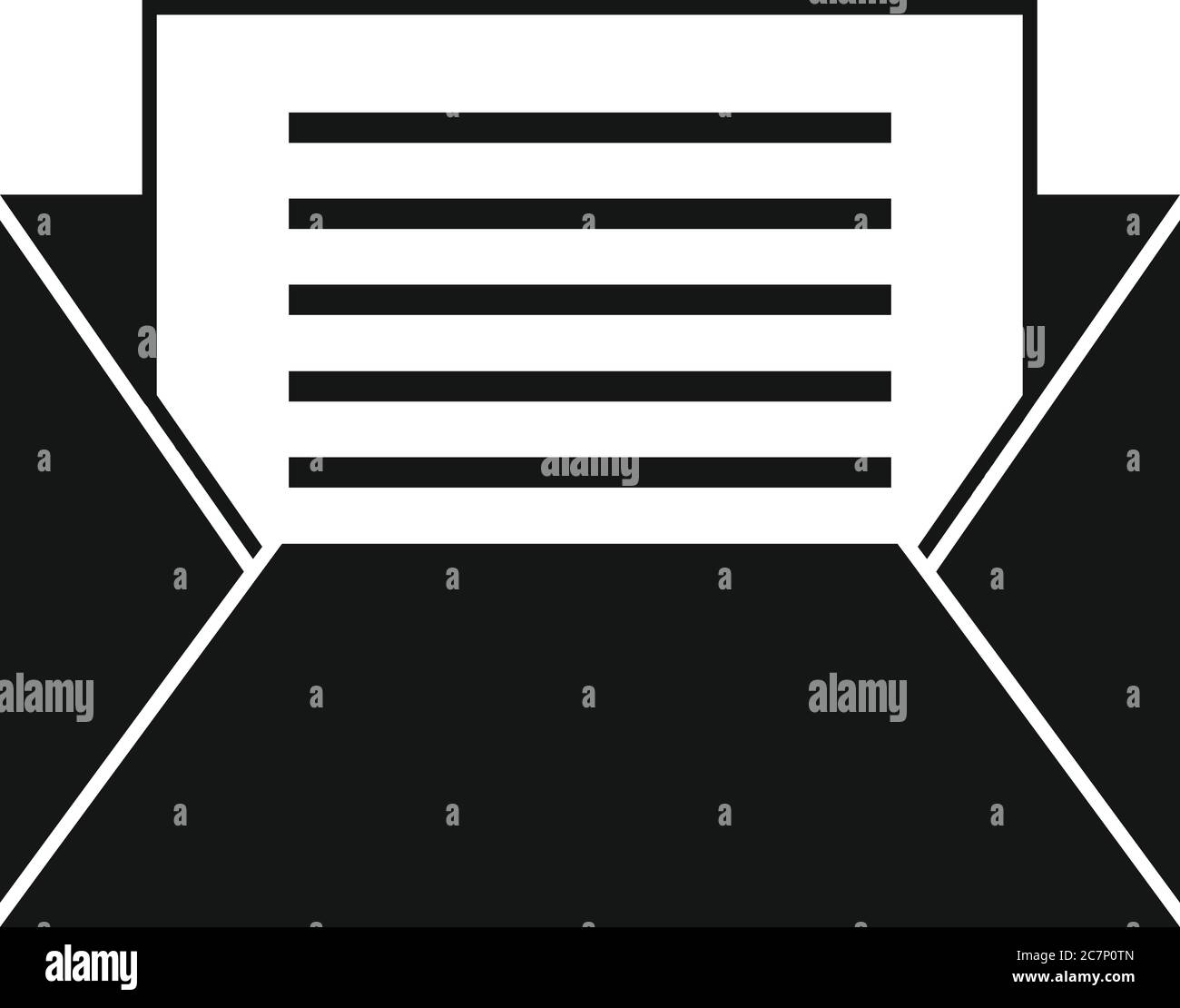 Marketing mail icon. Simple illustration of marketing mail vector icon ...