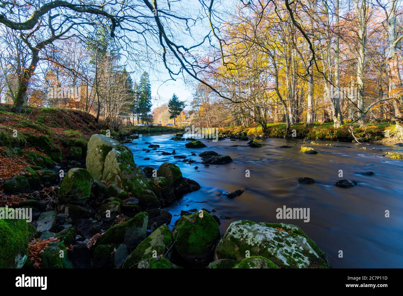 Beautiful Scottish river near to Huntly castle Stock Photo - Alamy