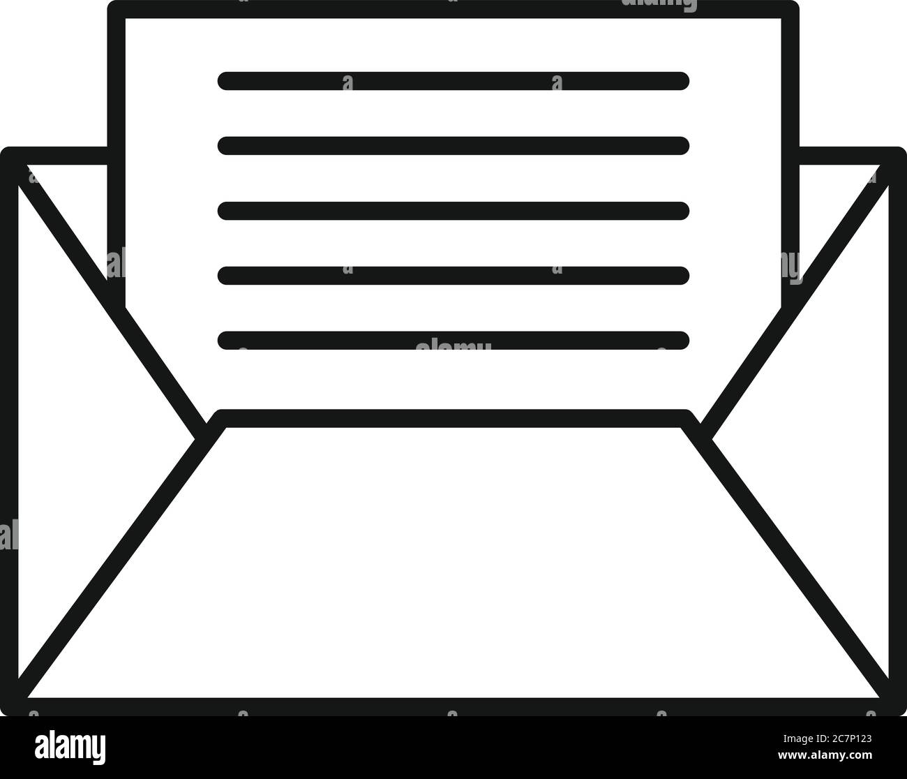 Marketing mail icon. Outline marketing mail vector icon for web design ...