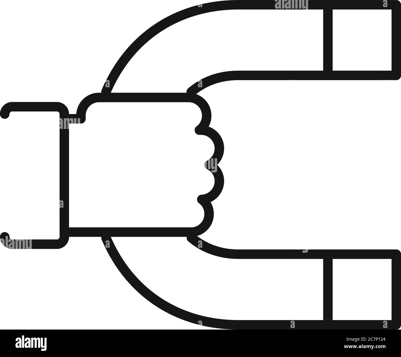 Marketing magnet icon. Outline marketing magnet vector icon for web ...