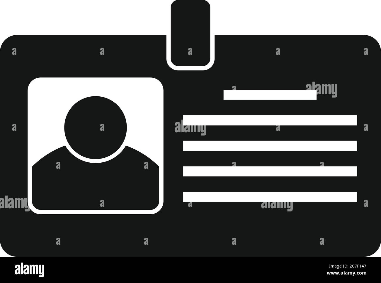 Tax inspector id card icon. Simple illustration of tax inspector id ...
